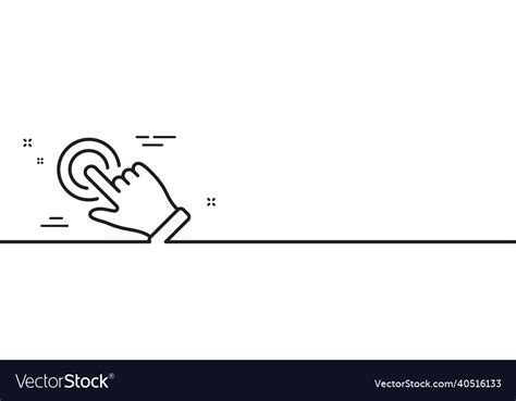Touchscreen Gesture Line Icon Click Hand Sign Vector Image