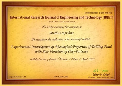 midhun krishna on linkedin presidencyuniversity published drillingfluid researchpaper research
