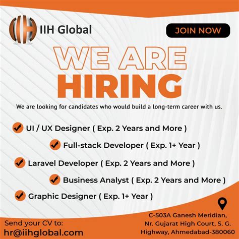 iih global on linkedin jobopenings jobs itjobs ahmedabad