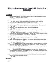 Discovering Computers Module 10 Checkpoint Docx Discovering Computers