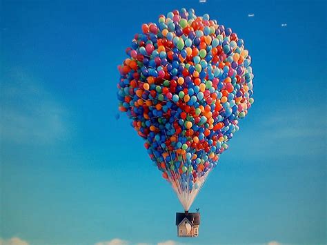 Download Floating House With Colorful Ballons In Up Movie Wallpaper