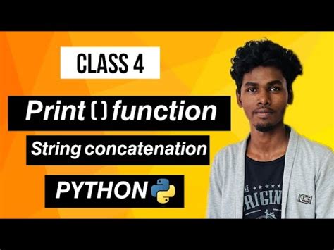 CL-4 string concatenation and manipulation in PYTHON | Tamil - YouTube