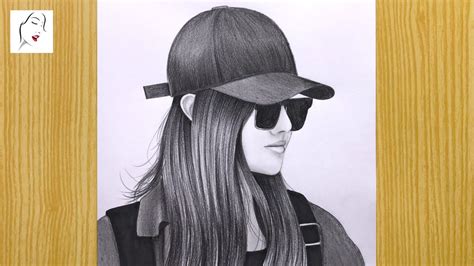 How To Draw A Girl With Bts Cap And Glasses Easy Girl Drawing With