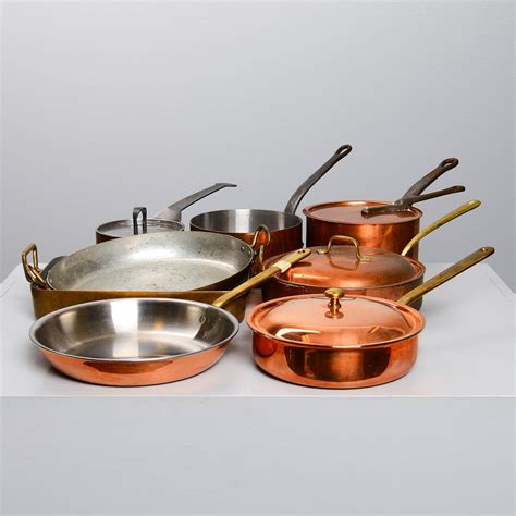 Copper Pans And Baking Pans 8 Pcs Copper 20th Century Silver And Metals