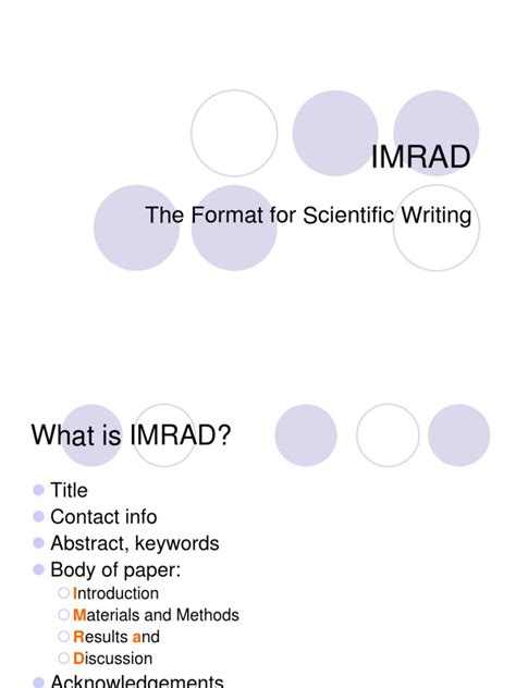 Understanding The Imrad Format Pdf
