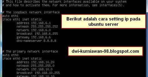 Linux Login Setting Eth1 And Eth0 Lan ~ Dwikurniawan98