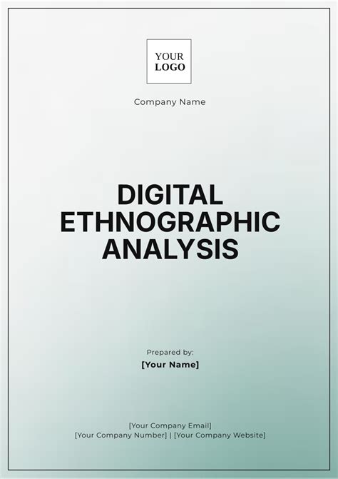 Free Digital Ethnographic Analysis Template To Edit Online