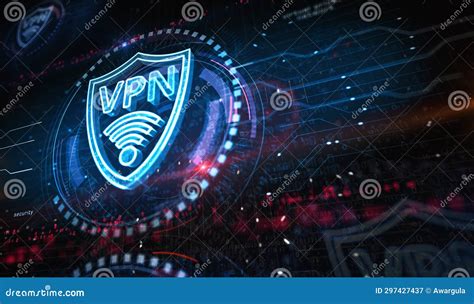 Vpn Virtual Private Network Symbol Digital Concept 3d Illustration