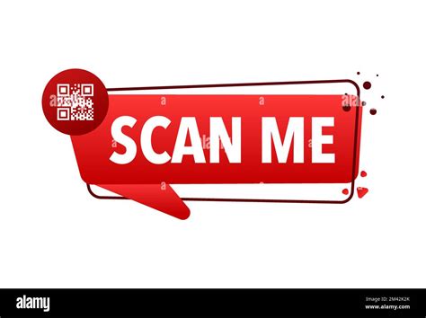 Scan Me Icon With Qr Code Inscription Scan Me Qr Code Label Stock