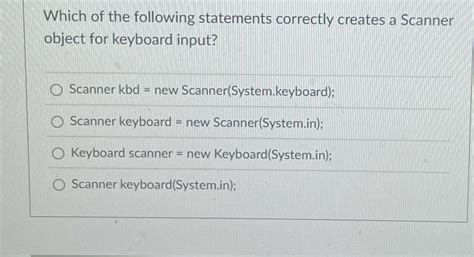 solved which of the following statements correctly creates a