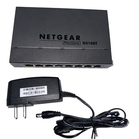 Used NETGEAR ProSafe GS108T V2H1 8 Port Gigabit Ethernet Smart Switch W Power Adapter UBB Threads