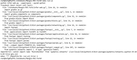 Got An Error When Running Make Run Ui Issue Mangio Mangio RVC Fork GitHub