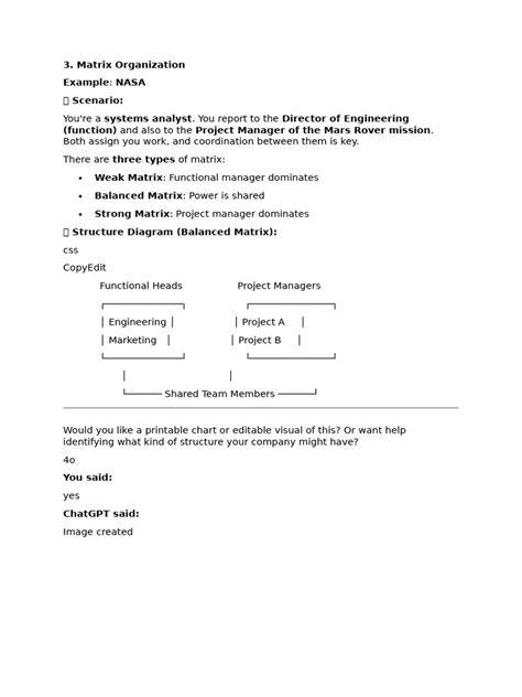 Matrix Organisation Pdf