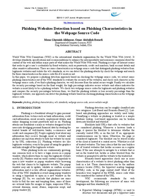 Phishing Websites Detection Based On Phishing Characteristics In The