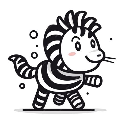 Premium Vector | Zebra cartoon character vector illustration cute ...