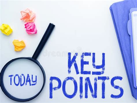 Text Showing Inspiration Key Points Word Written On Most Important Piece Of Information That Is