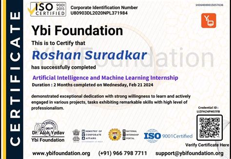 Intern2024 Ybifoundation Roshan Suradkar