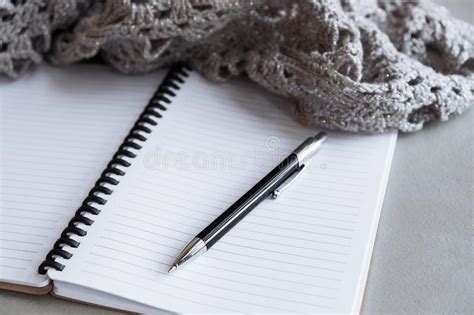 Selective Focus Table Businessman Hand Write Notebook Mobile Phone