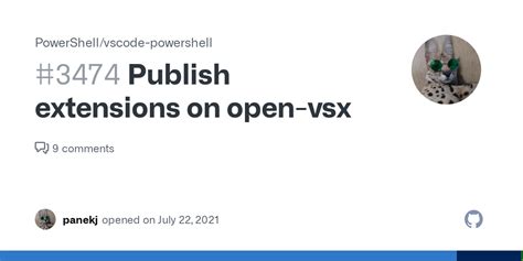 Publish Extensions On Open Vsx · Issue 3474 · Powershellvscode Powershell · Github