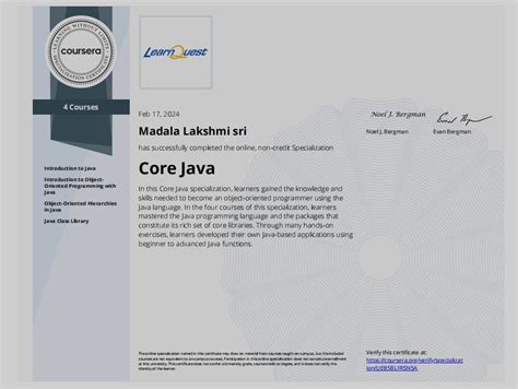 madala lakshmi sri on linkedin java certification techjourney