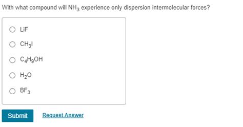 Solved With What Compound Will Nh3 Experience Only