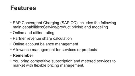 Sap Convergent Billing Presentation Standard Pptx