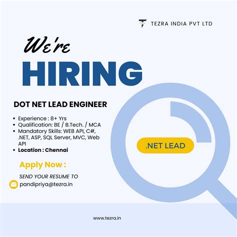 Tezra On Linkedin Dotnetlead Dotnet Leaddotnet Dotnetdeveloper Tezra Tezrajobs