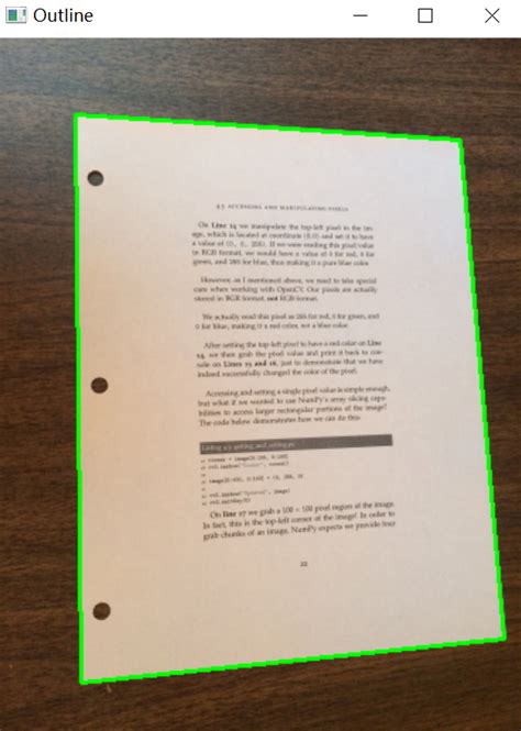 OpenCV实现文档扫描识别 Frommoon 博客园