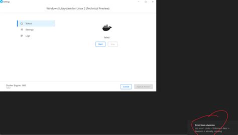 Wsl2 Cannot Start Wsl Context Daemon Already Running · Issue 4444
