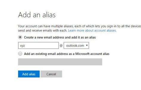 Add Alias To Microsoft Account Fasrrr