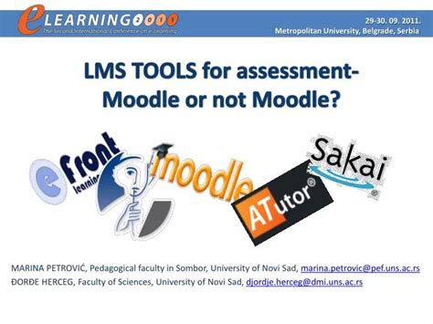 Ppt Lms Tools For Assessment Moodle Or Not Moodle Powerpoint Presentation Id 2960490