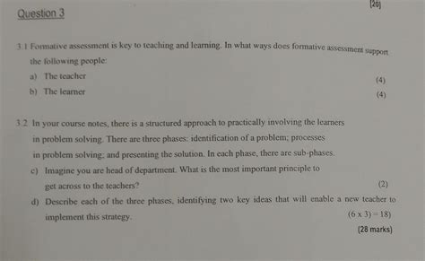 solved 3 i formative assessment is key to teaching and