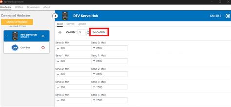 Configuring The Servo Hub With A Control Hub Rev Robotics Documentation