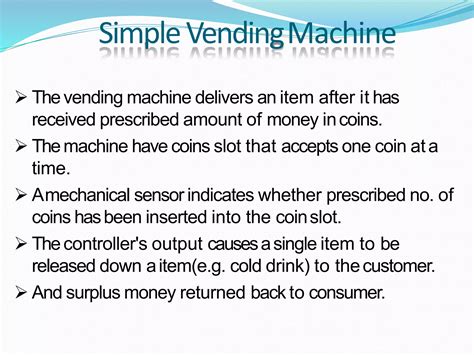 Presentation On Vending Machine Controller Using Vhdl Pptx