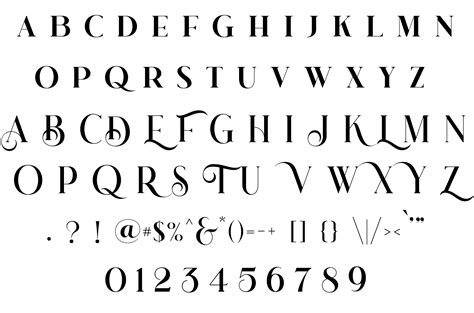 fancy font alphabet cursive