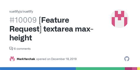 Feature Request Textarea Max Height Issue Vuetifyjs Vuetify GitHub