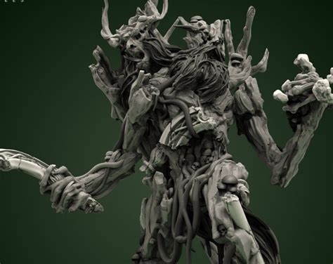 Cursed Treant Giant Miniature K Dnd Tree Ent Monster Mini Dungeons And Dragons Fantasy Druid