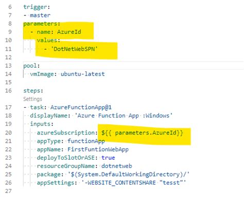 AzureFunctionApp 1 Task Does Not Support AzureSubscription As Parameter Or Environment Issue