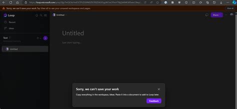 How Do I Resolve A Microsoft Loop Sorry We Cant Save Your Work