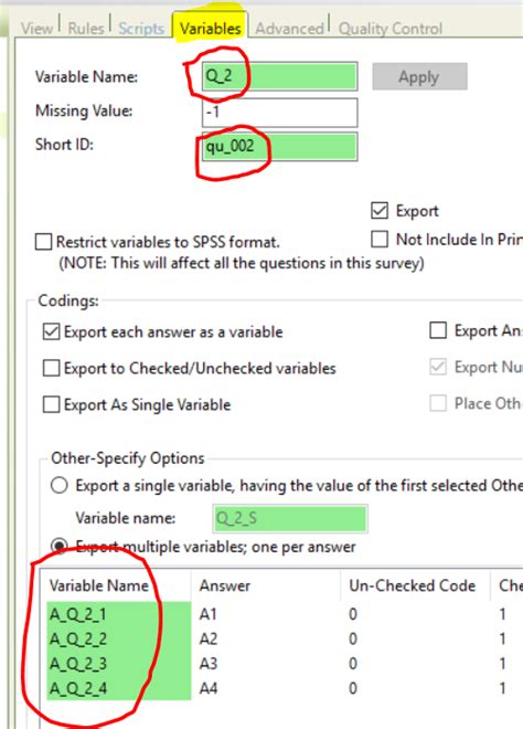 Variable Names Default Vs Non Default SurveyToGo Support Center