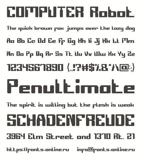 Computer Robot Font