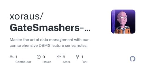 GitHub Xoraus GateSmashers DBMS Master The Art Of Data Management With Our Comprehensive DBMS