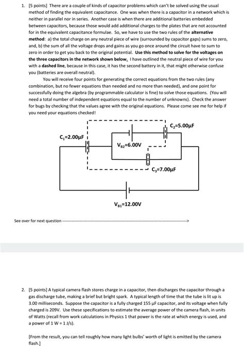 Solved 1 5 Points There Are A Couple Of Kinds Of Capacitor Chegg Com