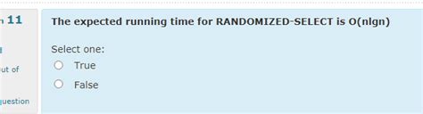Solved N 11 The Expected Running Time For Randomized Select