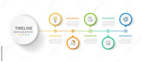 Infographic Template For Business Steps Modern Timeline Diagram Roadmap With Circle Topic