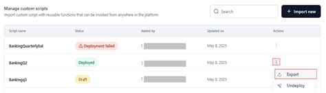 deploy and manage scripts kore ai docs