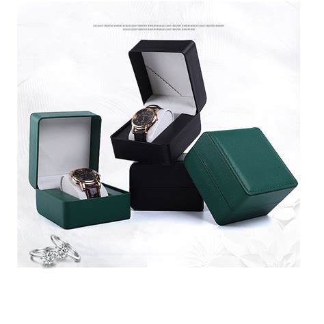 Customized Pu Leather Material Paper Cardboard Watch T Packaging Box