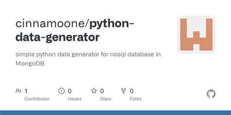 GitHub Cinnamoone Python Data Generator Simple Python Data Generator For Nosql Database In