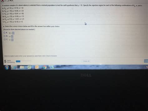 Solved A Random Sample Of N Observations Is Selected From A