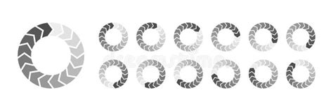 Circular Loading Buffering Icons Vector Stock Vector Illustration Of Loading Upload 256705641